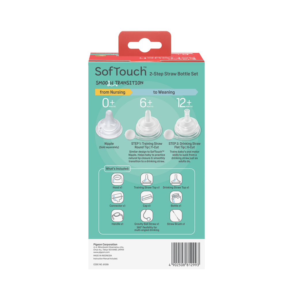SOFTOUCH STEP-UP STRAW BOTTLE SET – Pigeon Australia